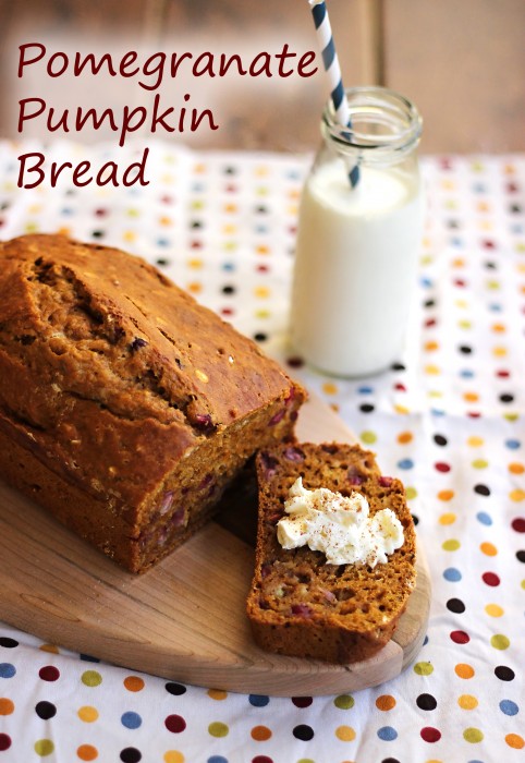 Pomegranate Pumpkin Bread | Sweet T Makes Three