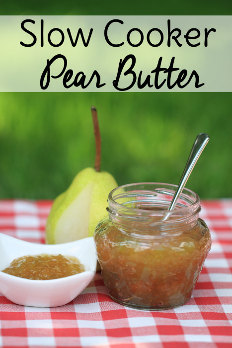 Slow Cooker Pear Butter: An Easy Pear Recipe | Sweet T Makes Three