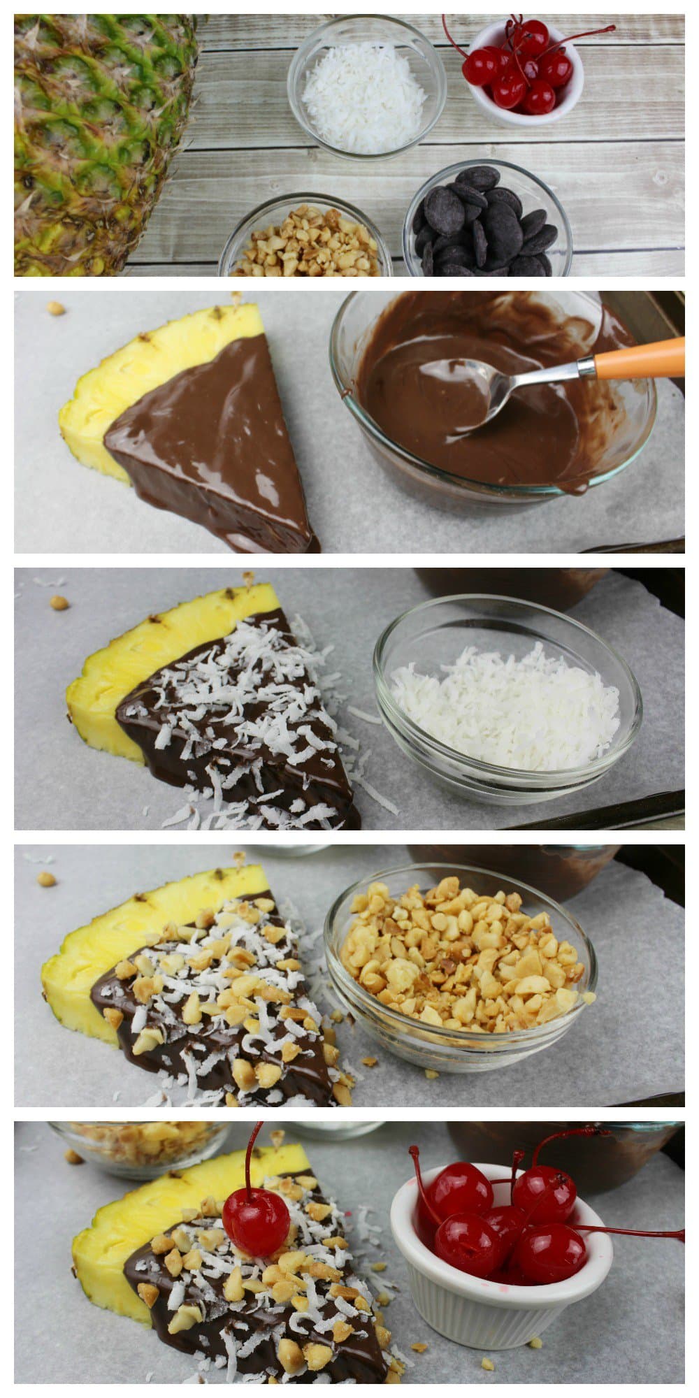 Chocolate Covered Pineapple Recipe - Sweet T Makes Three