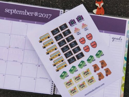 School Planner Stickers {Free Printable} - Sweet T Makes Three