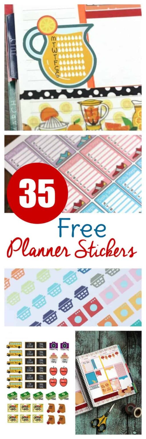 35 Free Printable Planner Stickers! - Sweet T Makes Three