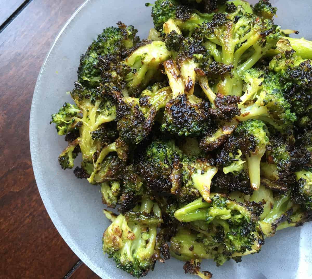 Stovetop Blackened Broccoli - Sweet T Makes Three